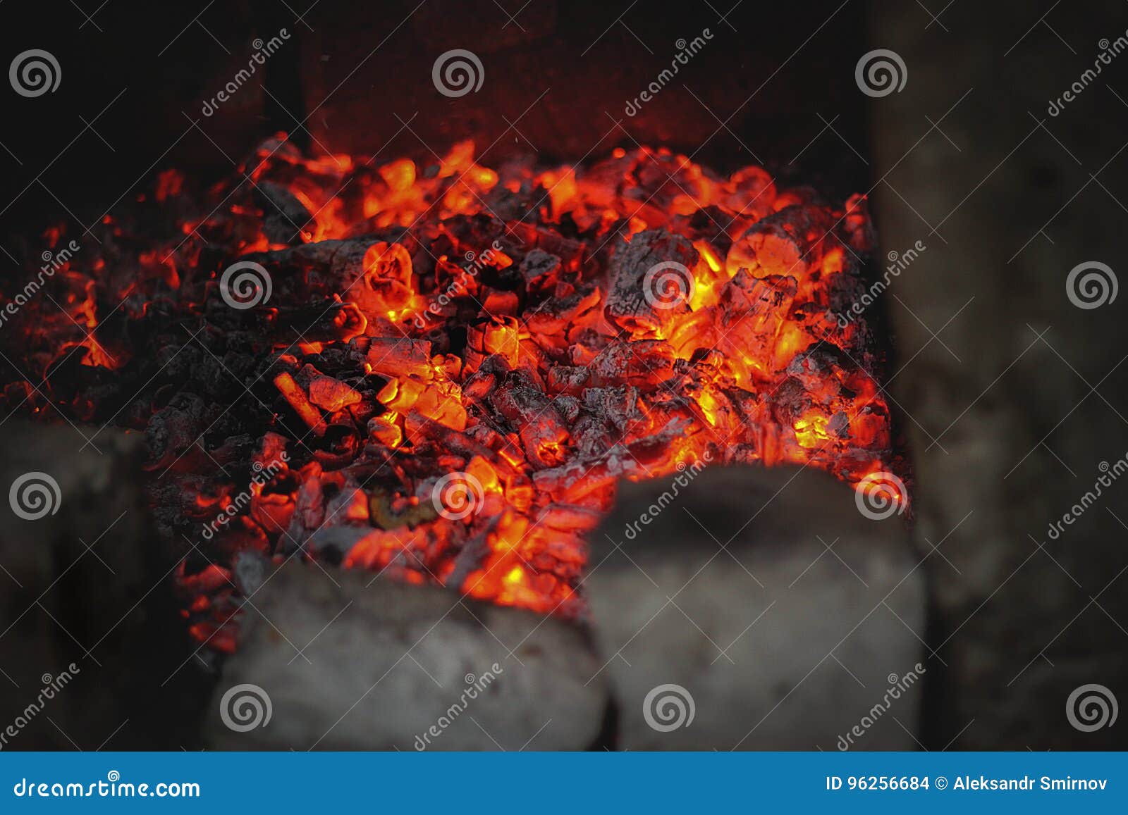 A Beautiful Heat from Coals Stock Photo - Image of fire, refractory ...