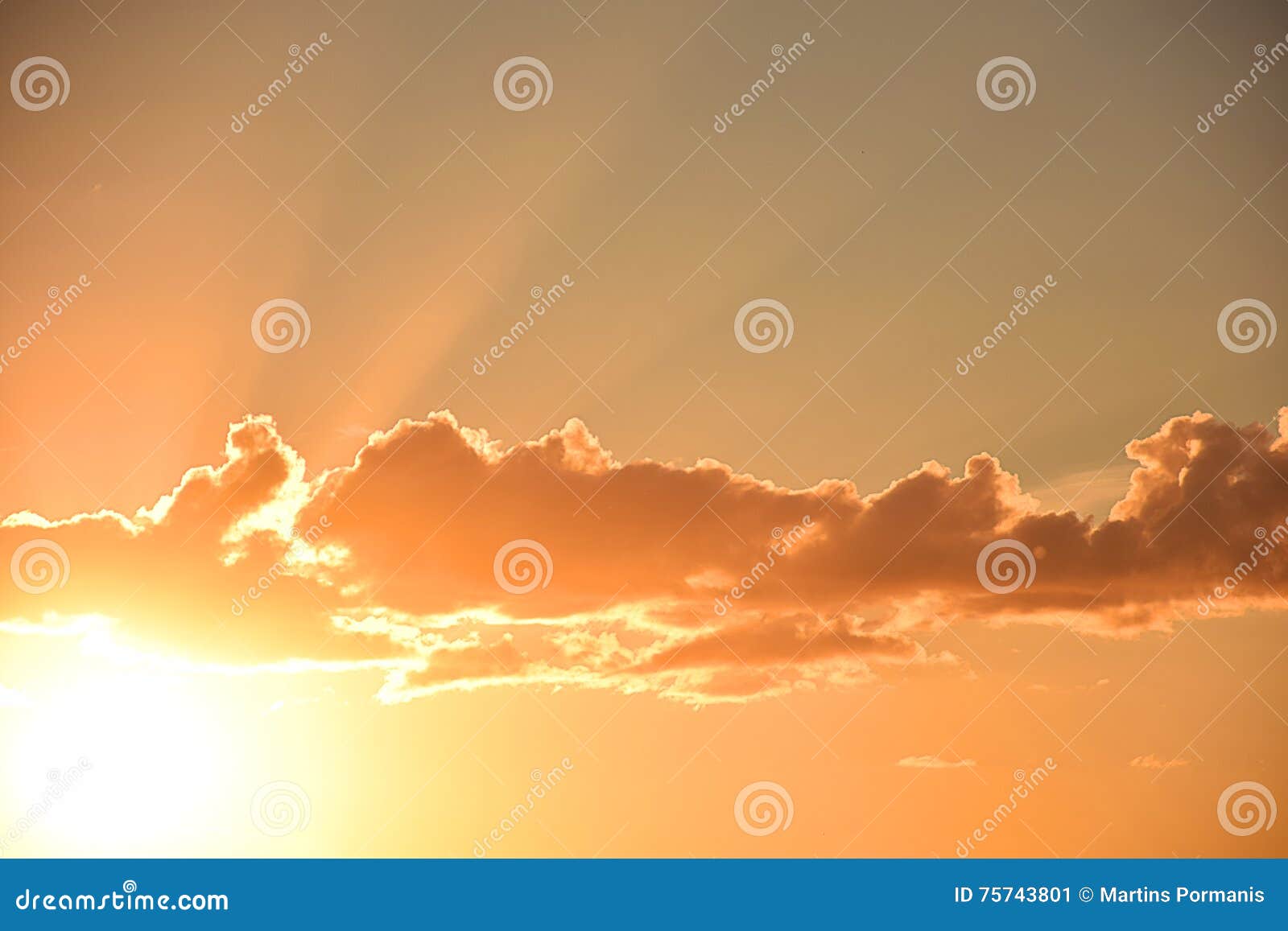 Beautiful heavenly sunset stock image. Image of fall - 75743801