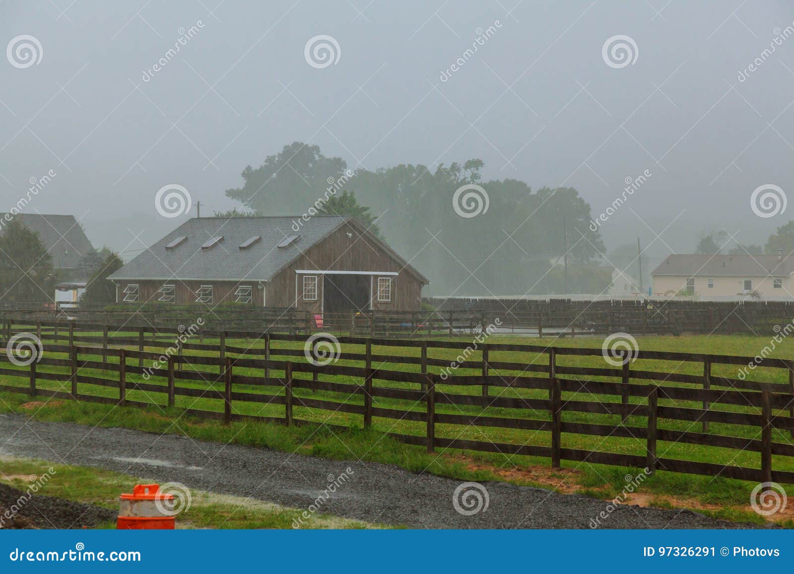Heavy Summer Storm Bringing Thunder, Lightnings And Rain Royalty-Free ...