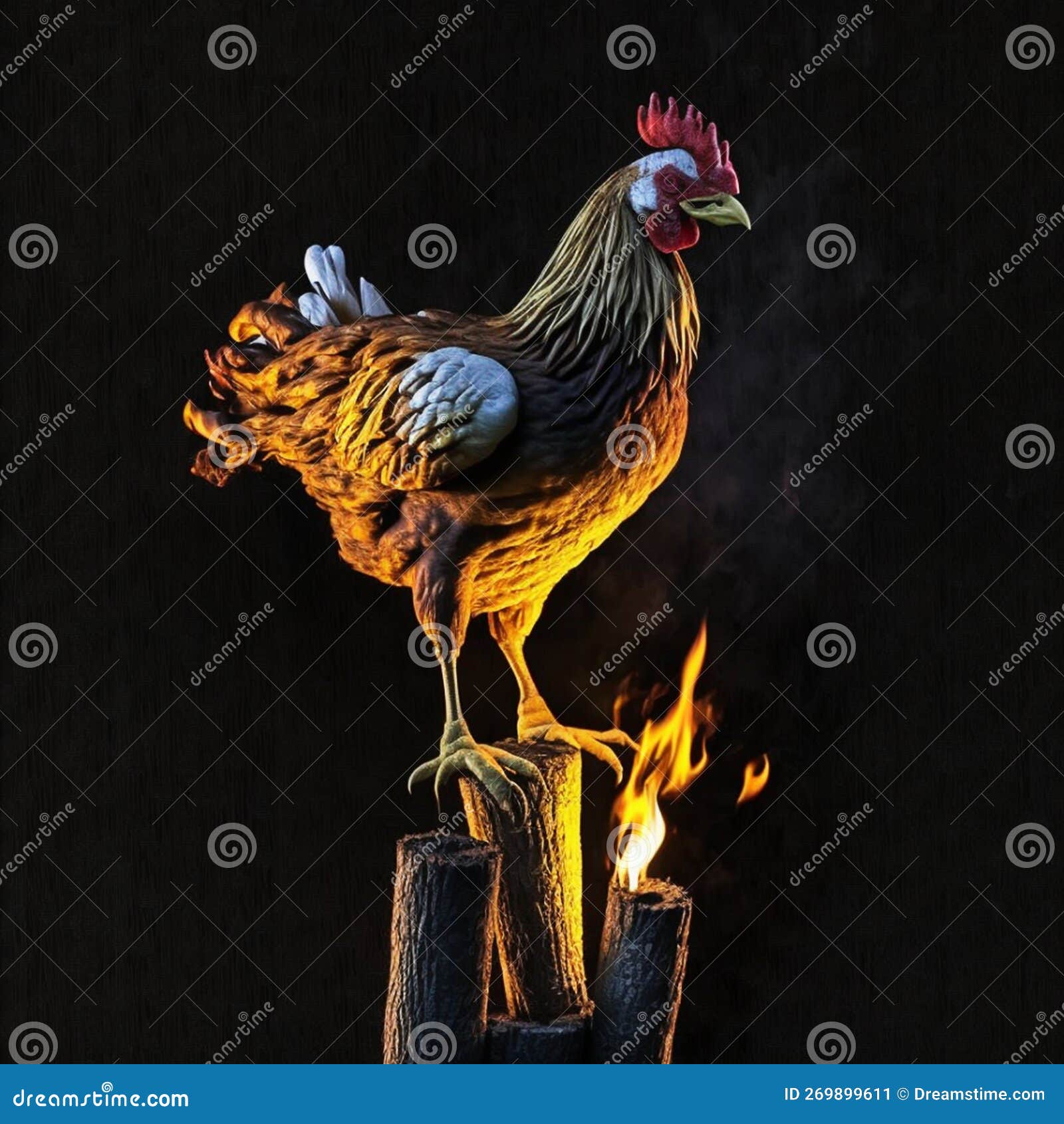 Red Fox Chickens Predator Prey Comical Scene Stock Illustration ...