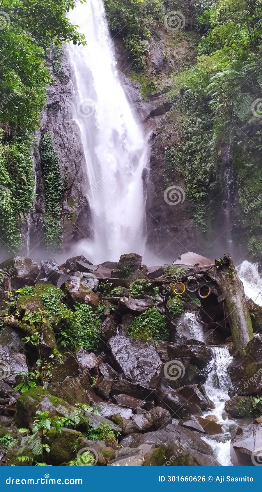 The Beautiful Hidden Waterfall in West Java Stock Photo - Image of ...