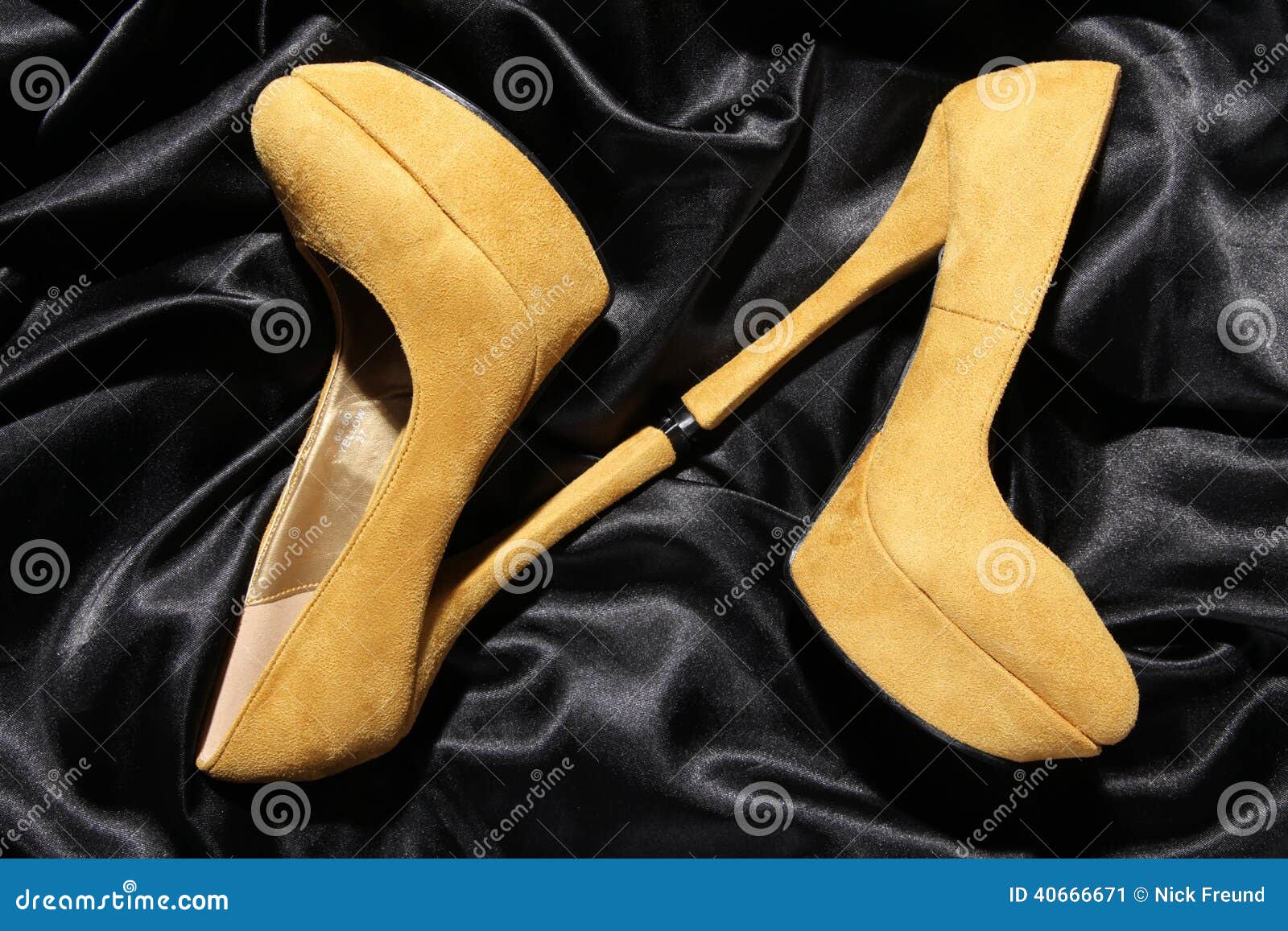 Beautiful High Heels on Satin Stock Image - Image of bunch, isolated ...