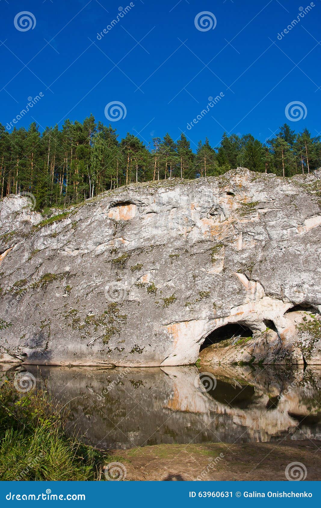 Beautiful High Rock on the River Stock Image - Image of sverdlovsk ...