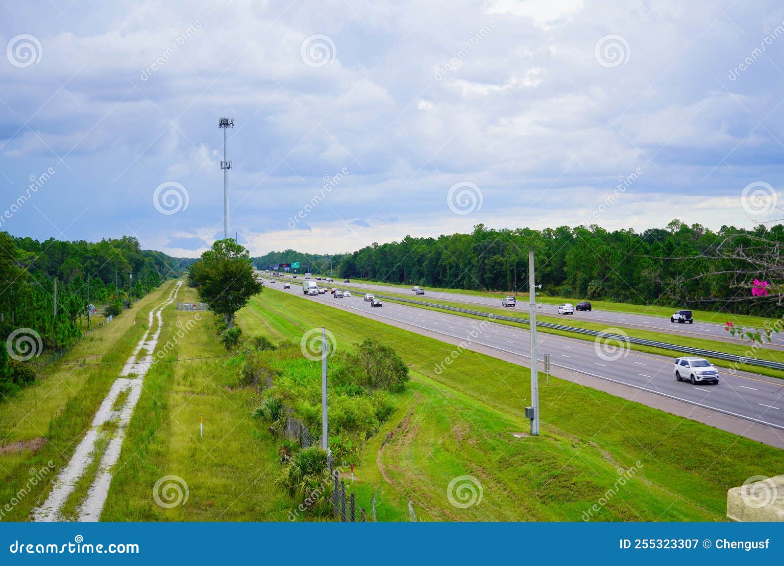 A Beautiful Highway in Florida Stock Image - Image of blue, ocean ...