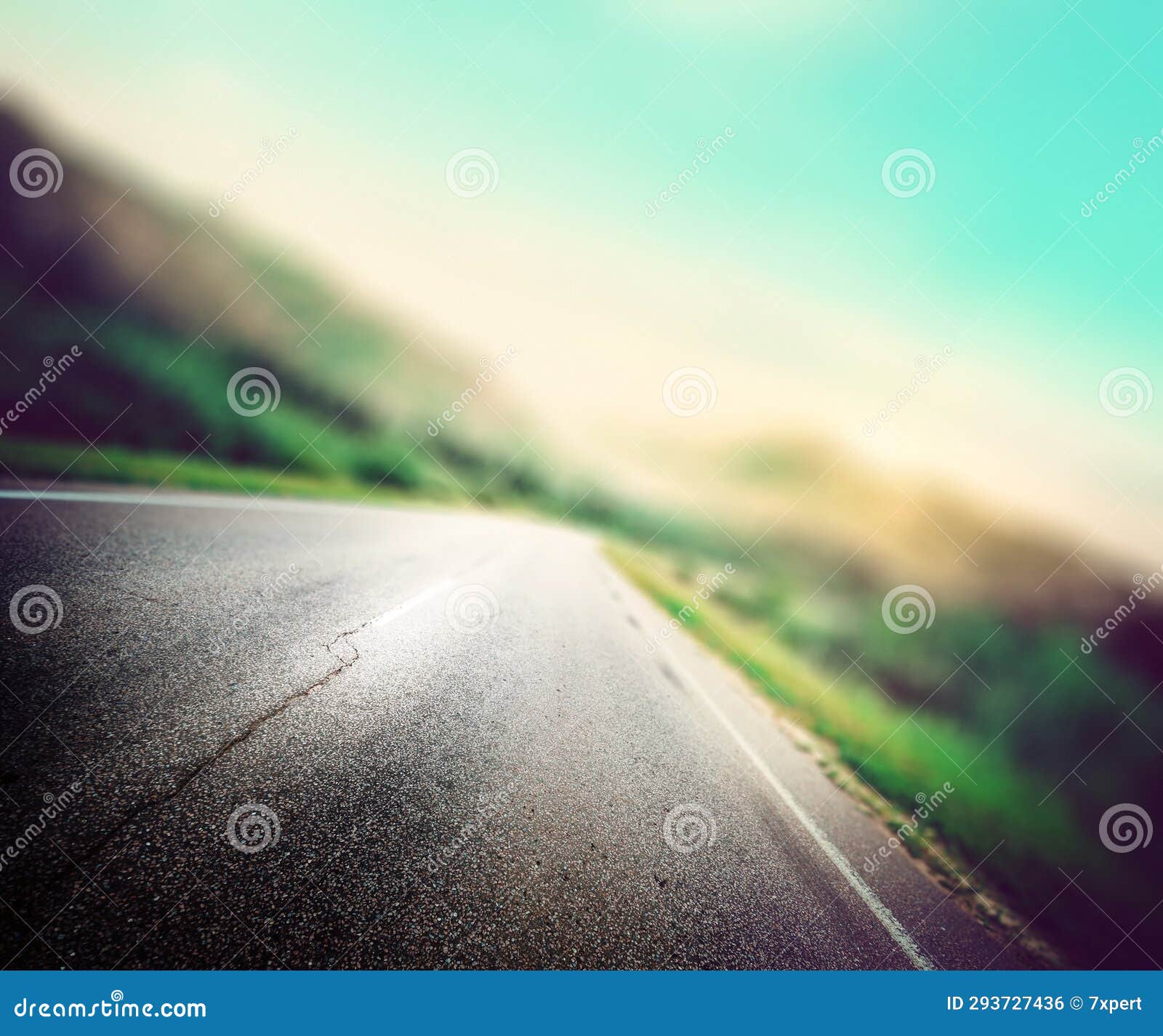 Beautiful Highway Road Blur Stock Photo - Image of horizon, clouds ...