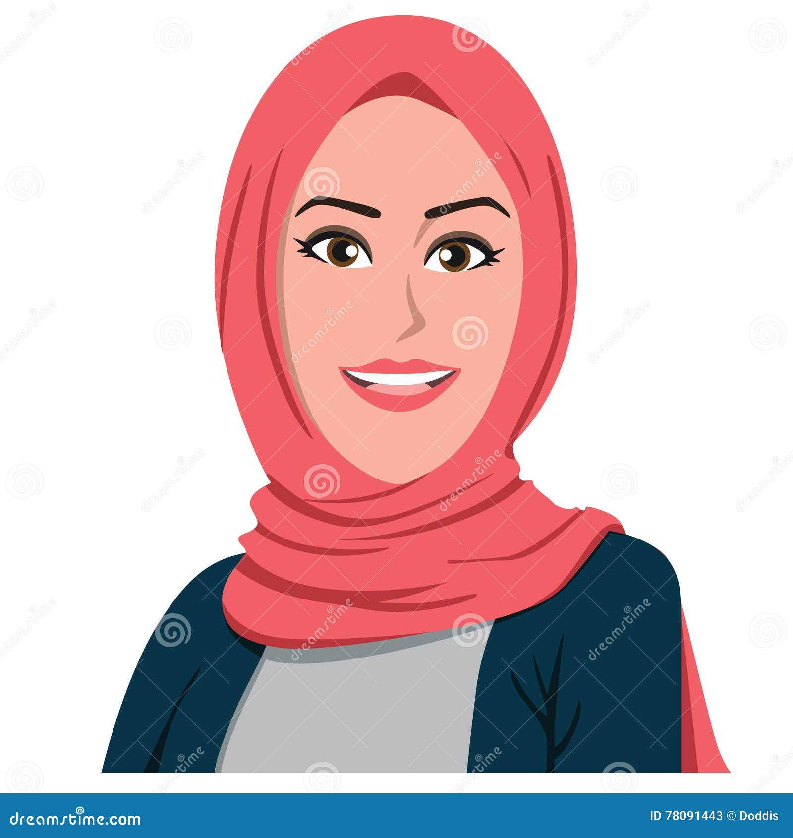 Beautiful Hijab Girl Vector Stock Vector - Illustration of islamic ...