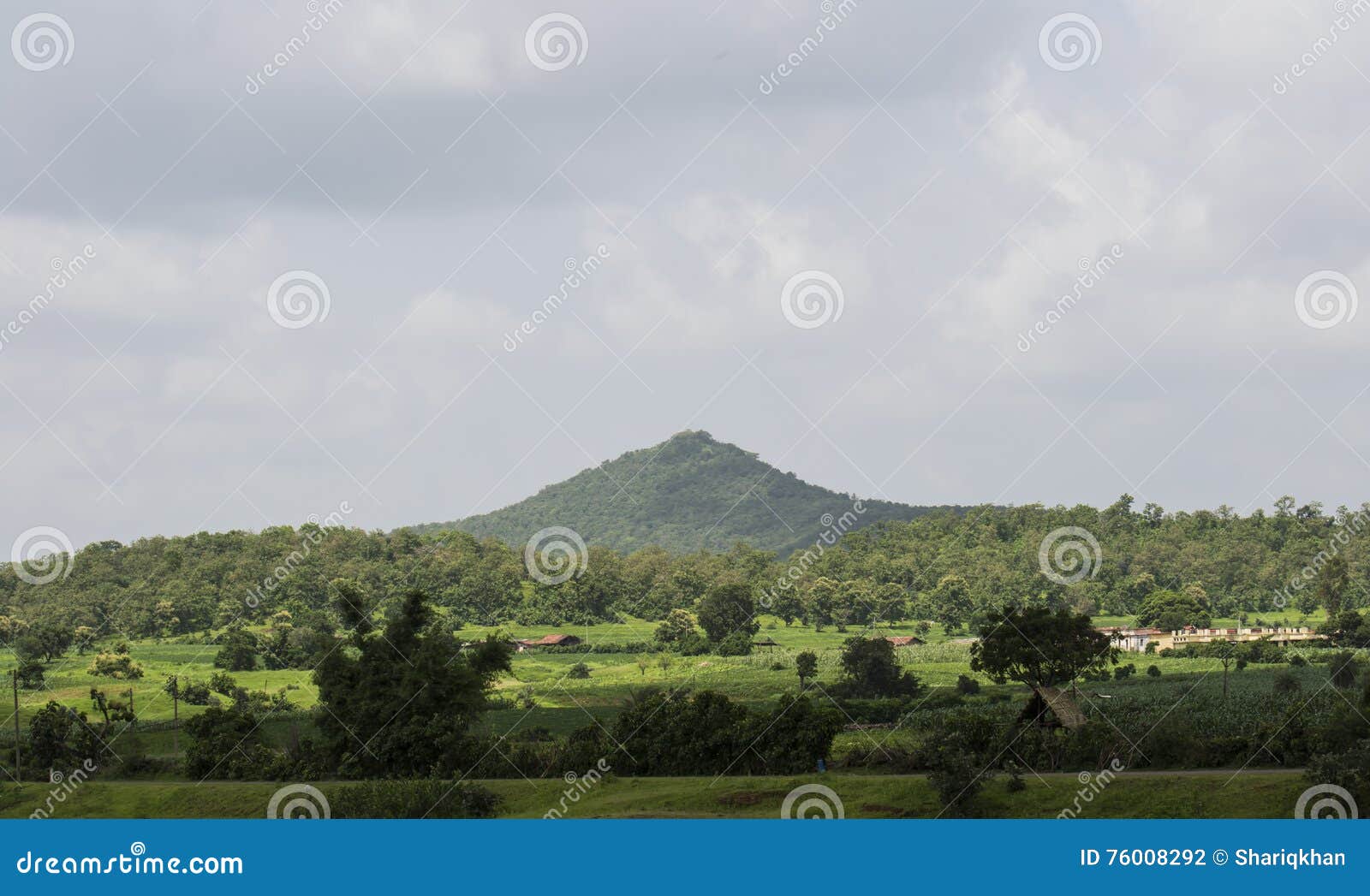 Beautiful Hill Side and Fields Stock Photo - Image of side, madhya ...
