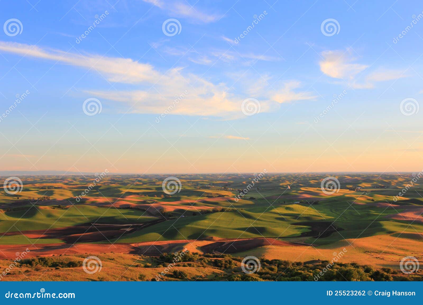 Beautiful Hills of Palouse stock photo. Image of sunset - 25523262