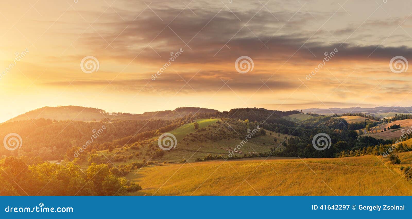 Beautiful Hilly Field, Photographed from a Height Stock Image - Image ...
