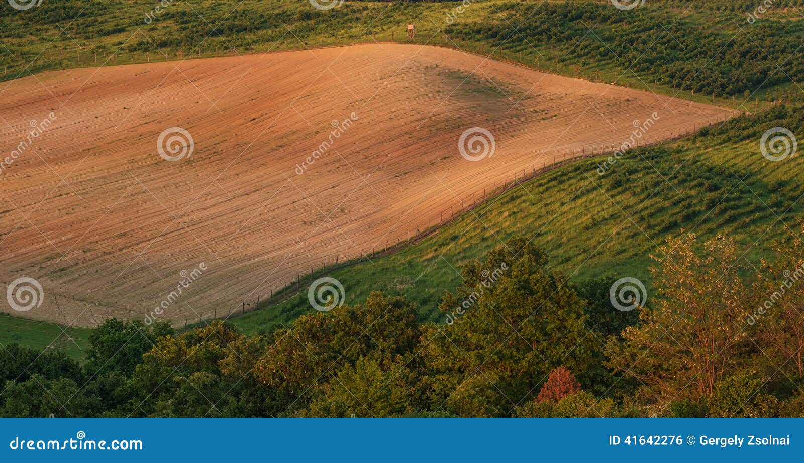 Beautiful Hilly Landscape, Field - Top View Stock Photography ...