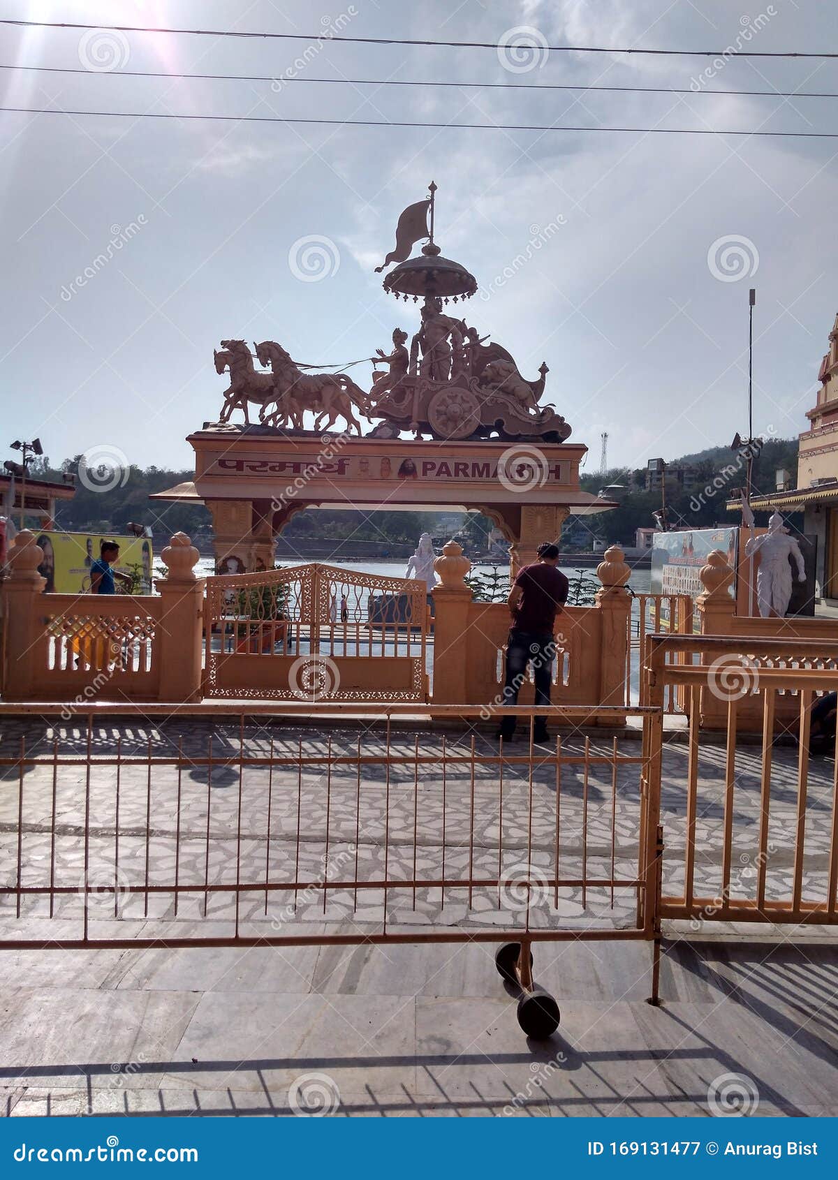 A Beautiful Hindu Temple In Kurukshetra. Krishna Janmashtami Festival ...