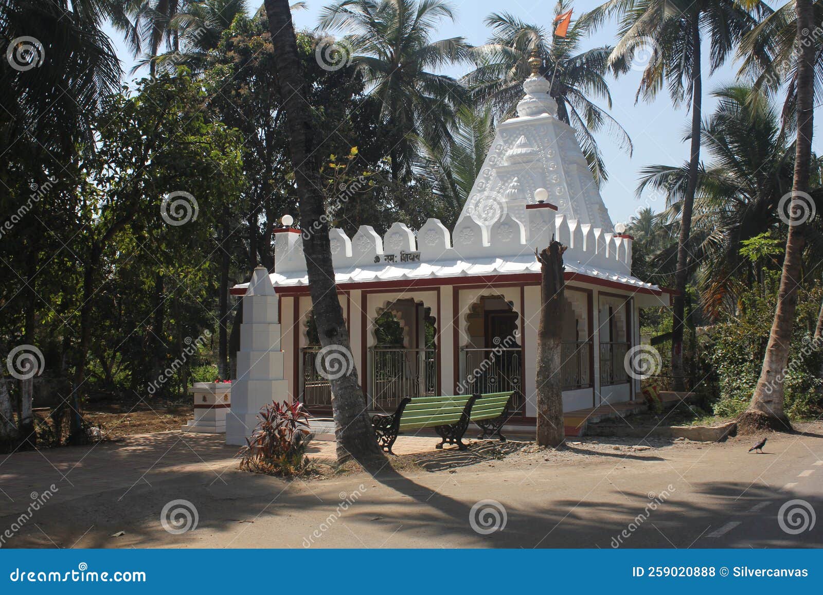 A Beautiful Hindu Temple in White Colour Stock Photo - Image of ...