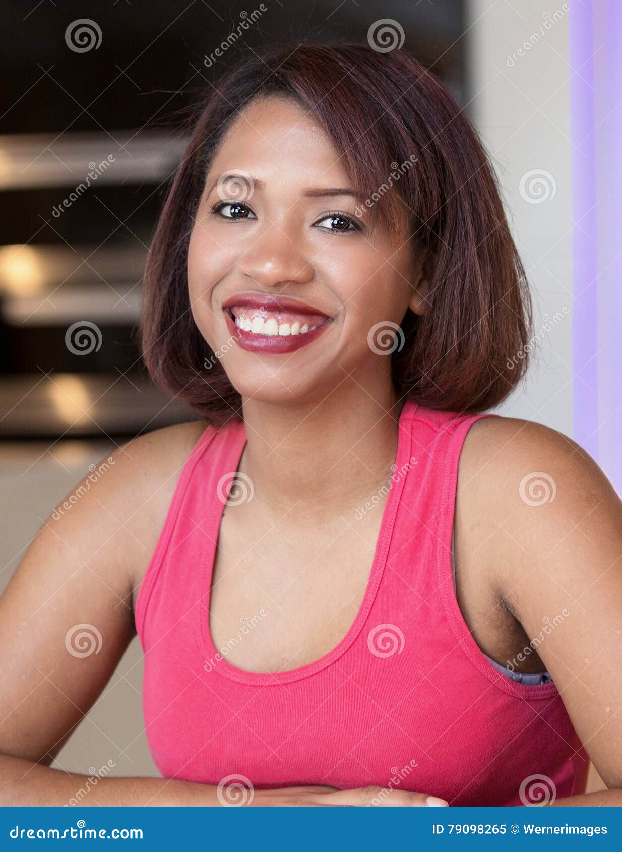 Beautiful Hispanic Woman Smiling at Camera Stock Image - Image of ...