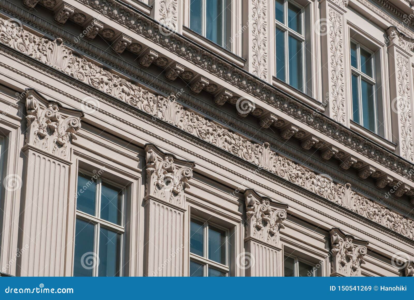 Beautiful Historic Building Facade Decoration in Berlin, Germany Stock ...