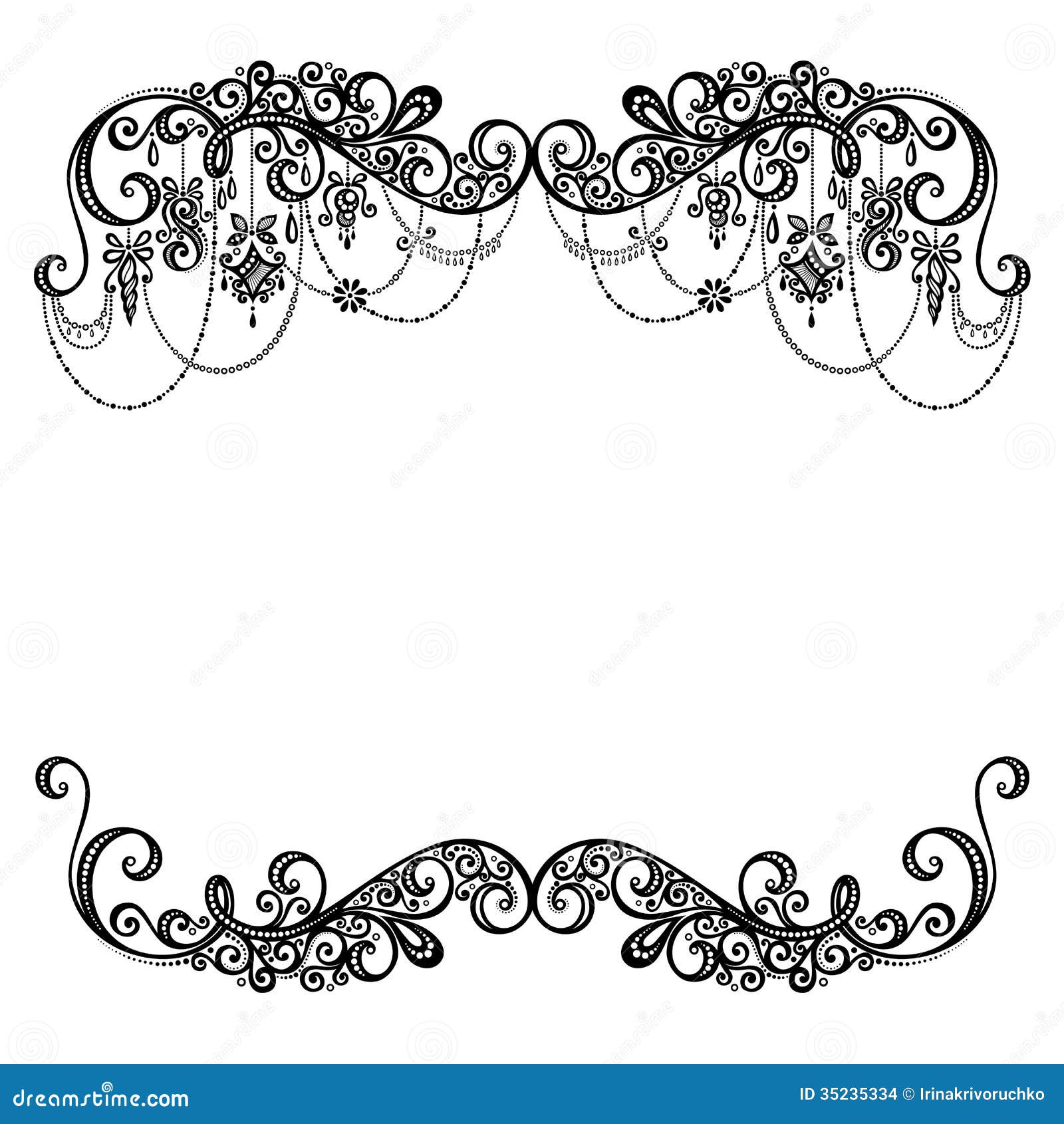 Beautiful Holiday Frame with Christmas Decorations Stock Vector ...