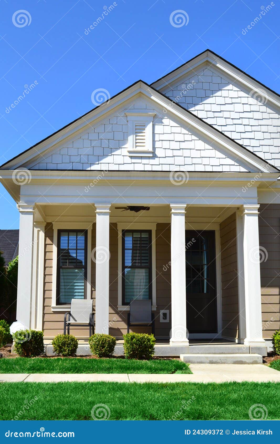 Beautiful Home during the Springtime Stock Photo - Image of famous ...