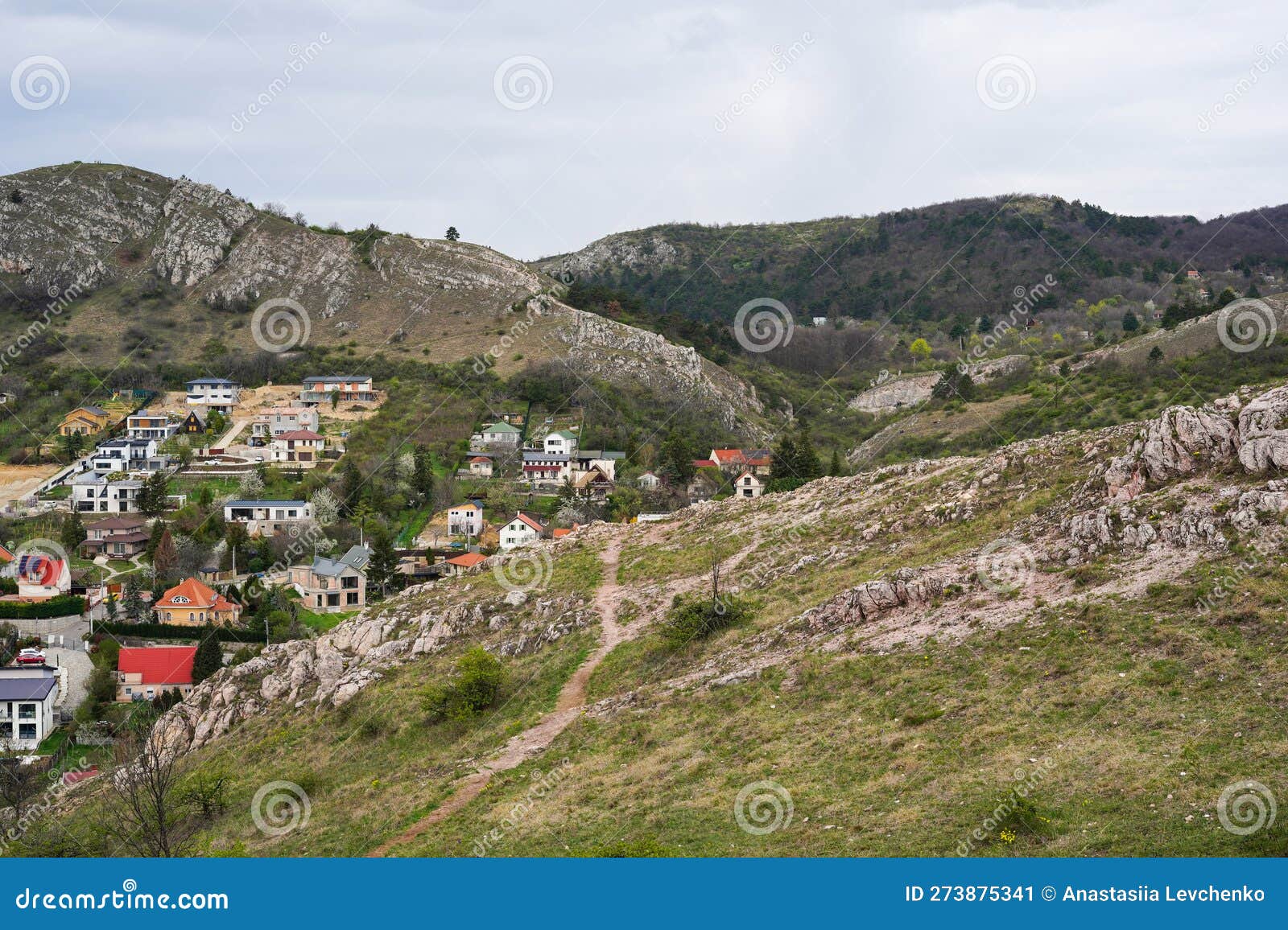 Beautiful Homes and Estates in the Mountaines Stock Image - Image of ...