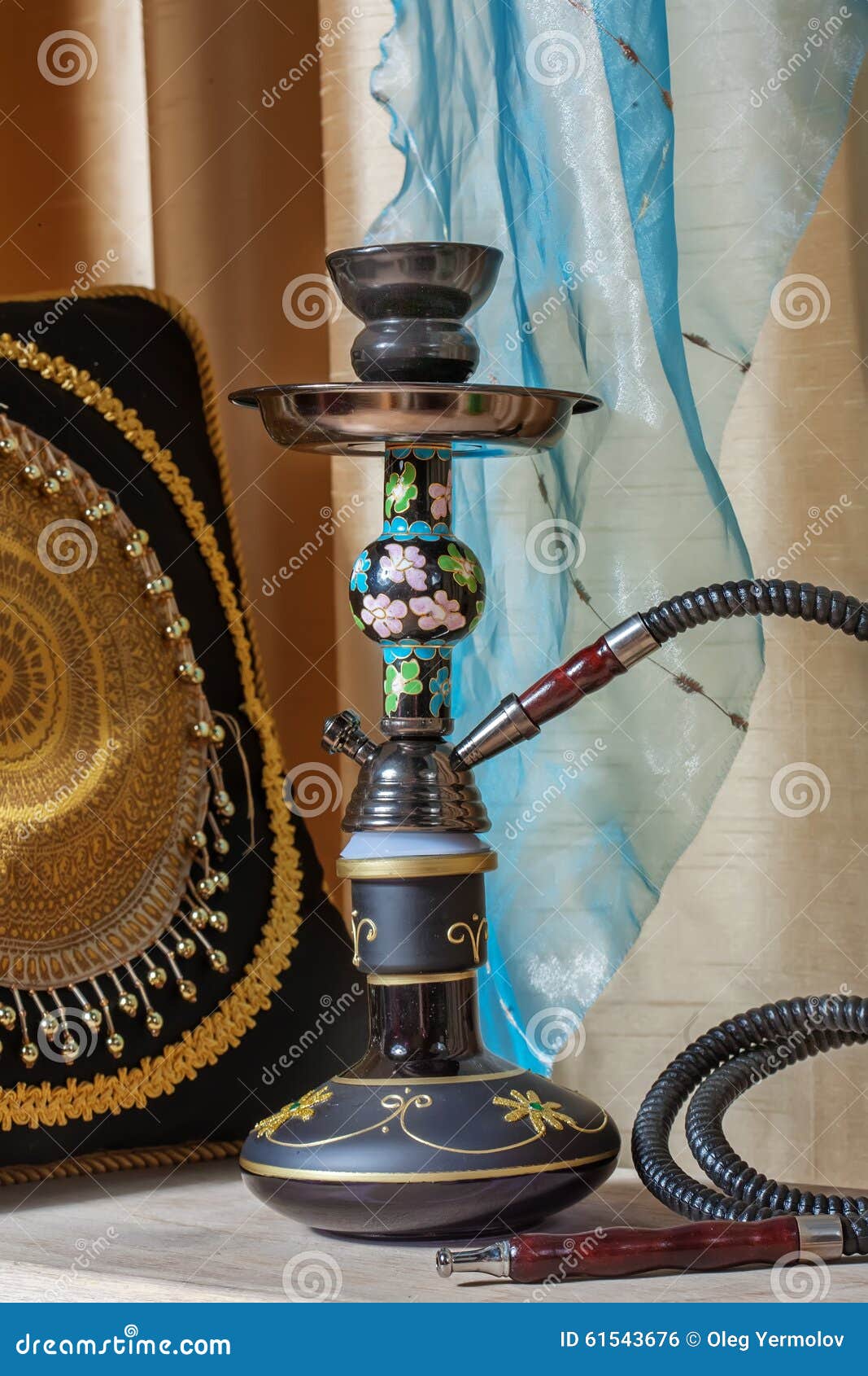 Beautiful Hookah Standing on a Table in the Eastern Interior Stock ...