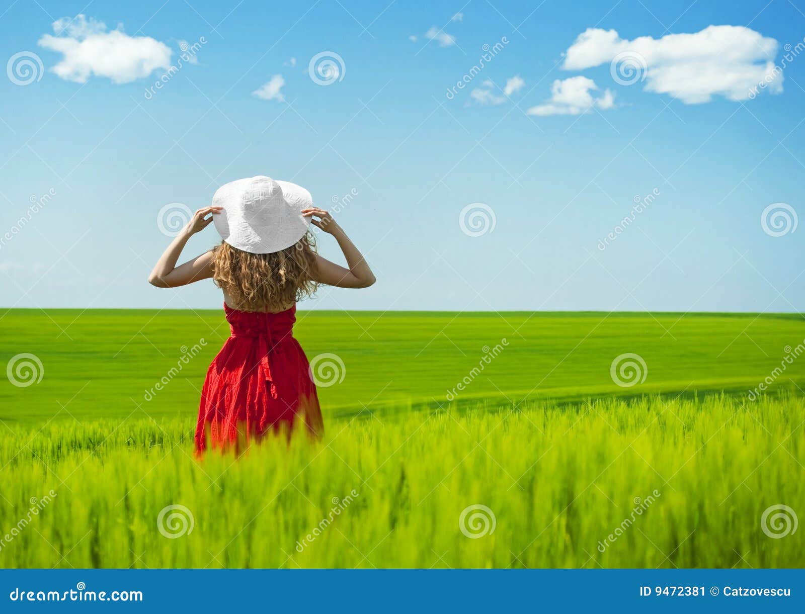 Beautiful horizon stock image. Image of field, dream, lady - 9472381
