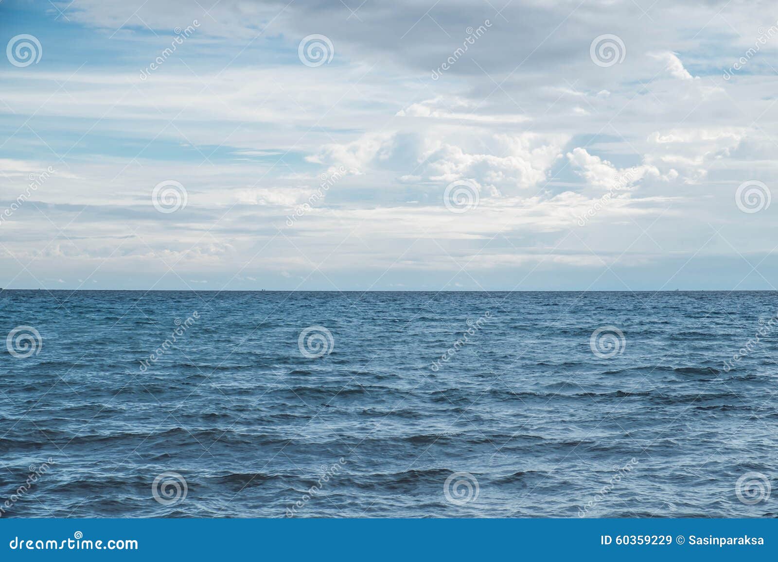 Beautiful Horizon Skyline of Sea and Sky Stock Image - Image of ...