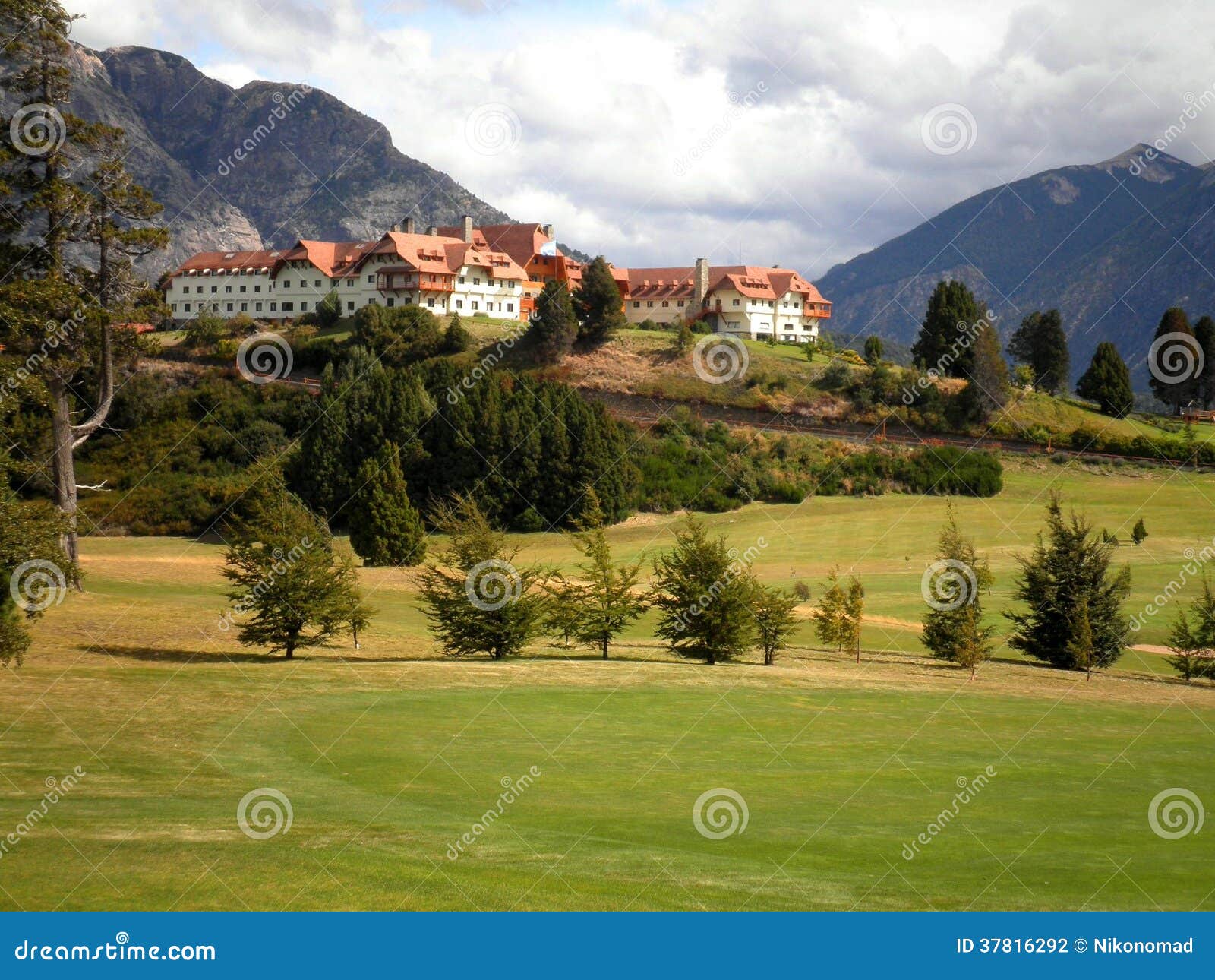 Beautiful Hotel in Nature stock photo. Image of beautiful - 37816292