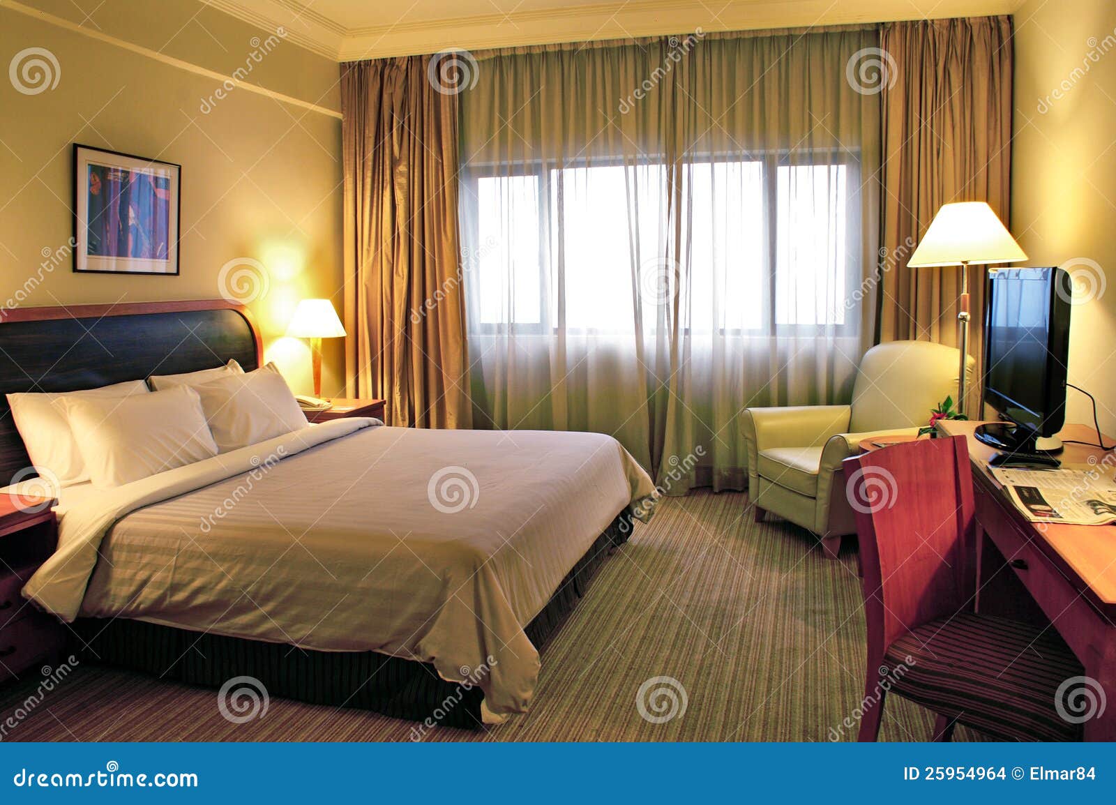 Beautiful Hotel Room stock photo. Image of decoration - 25954964