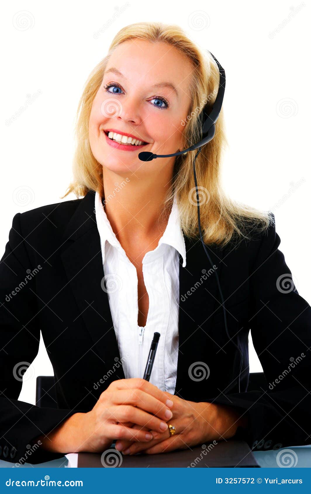 Beautiful Hotline operator stock photo. Image of helpdesk - 3257572