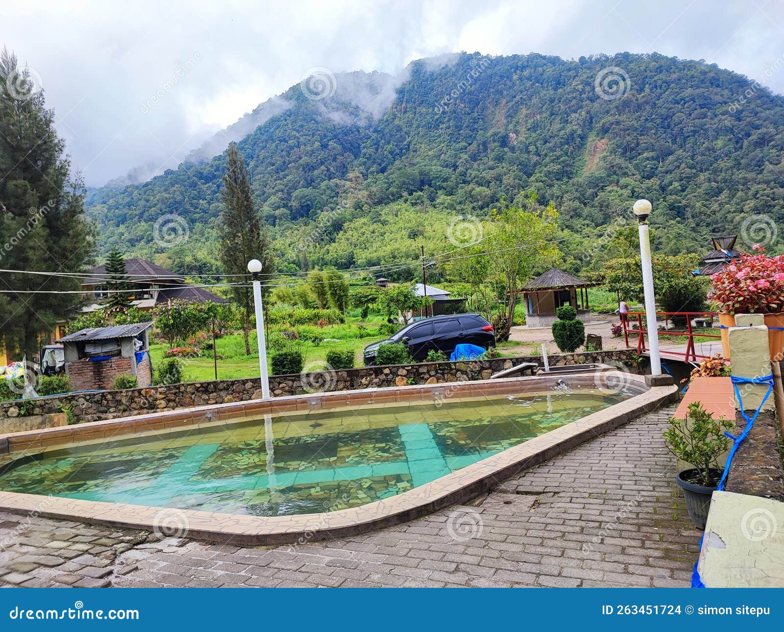 Hot Springs Located on the Island of Sumatra in Northern Indonesia. is ...