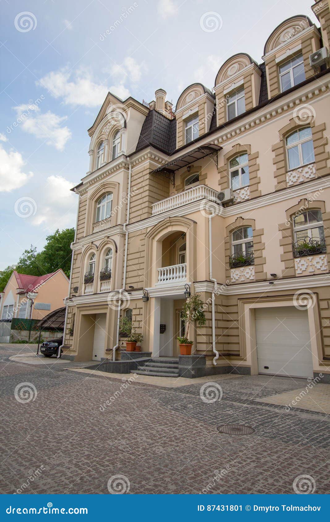 Beautiful House in the Classical Style Stock Image - Image of modern ...