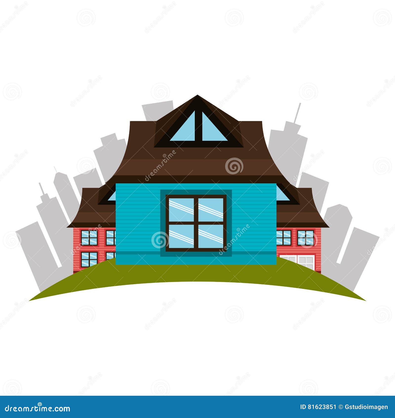 Beautiful House Exterior Icon Stock Vector - Illustration of mansion ...