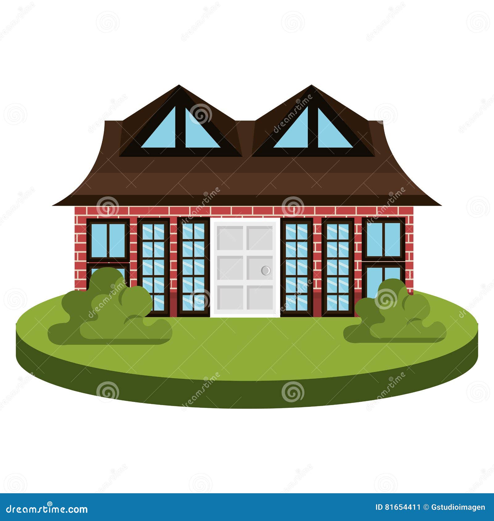 Beautiful House Exterior Icon Stock Vector - Illustration of cottage ...