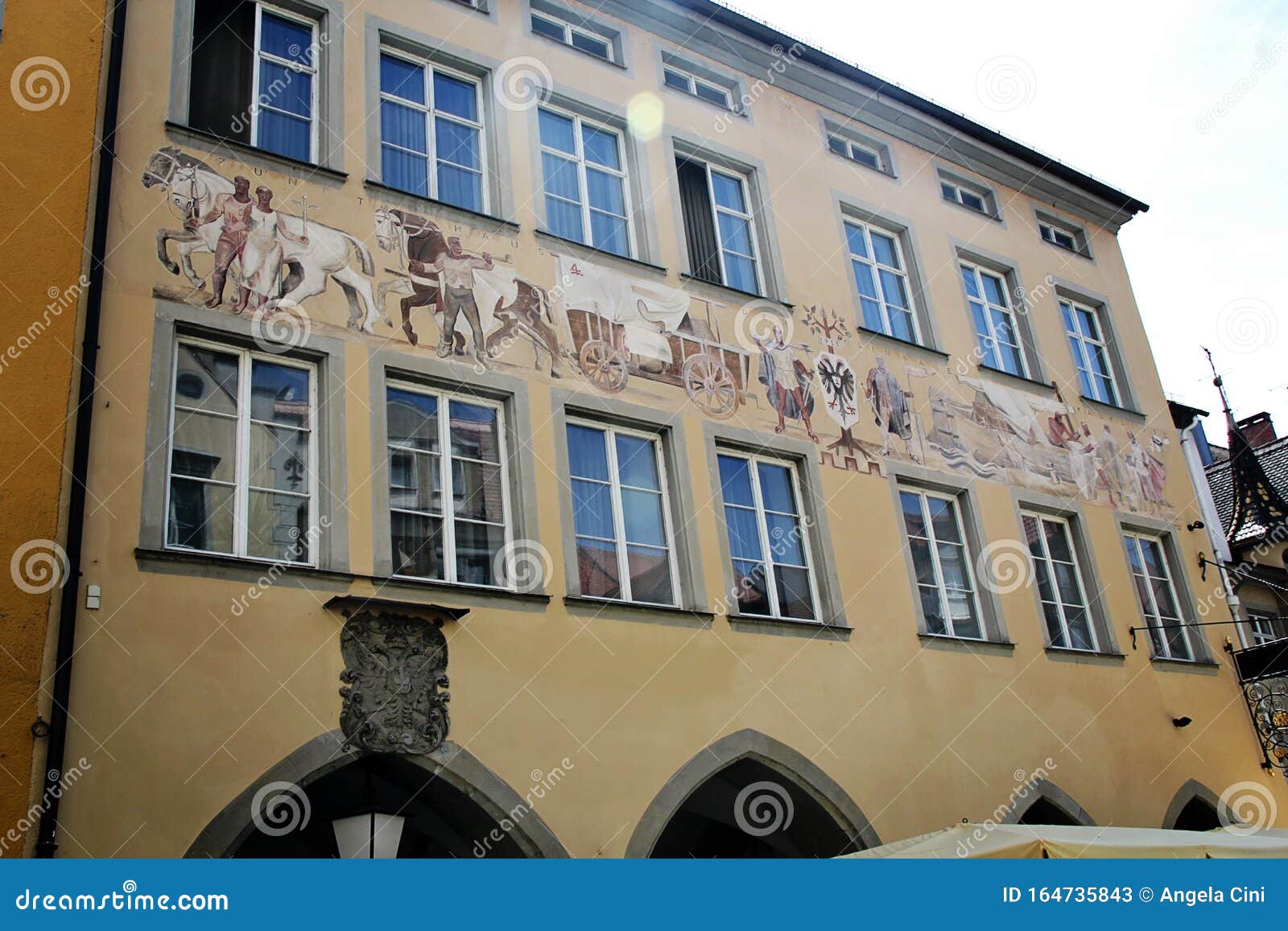 Beautiful House in Lindau Island, Germany Editorial Stock Photo - Image ...