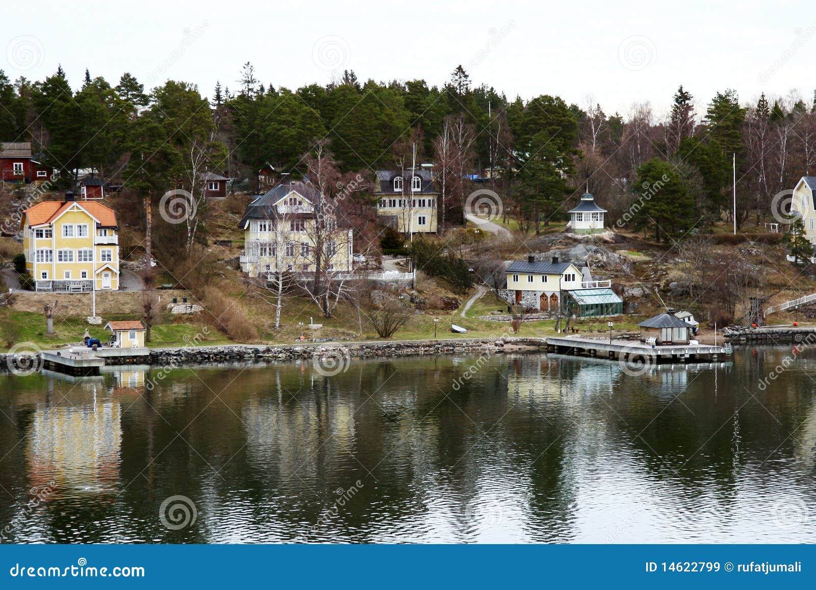 Beautiful House Near the River Stock Image - Image of beautiful, relax ...