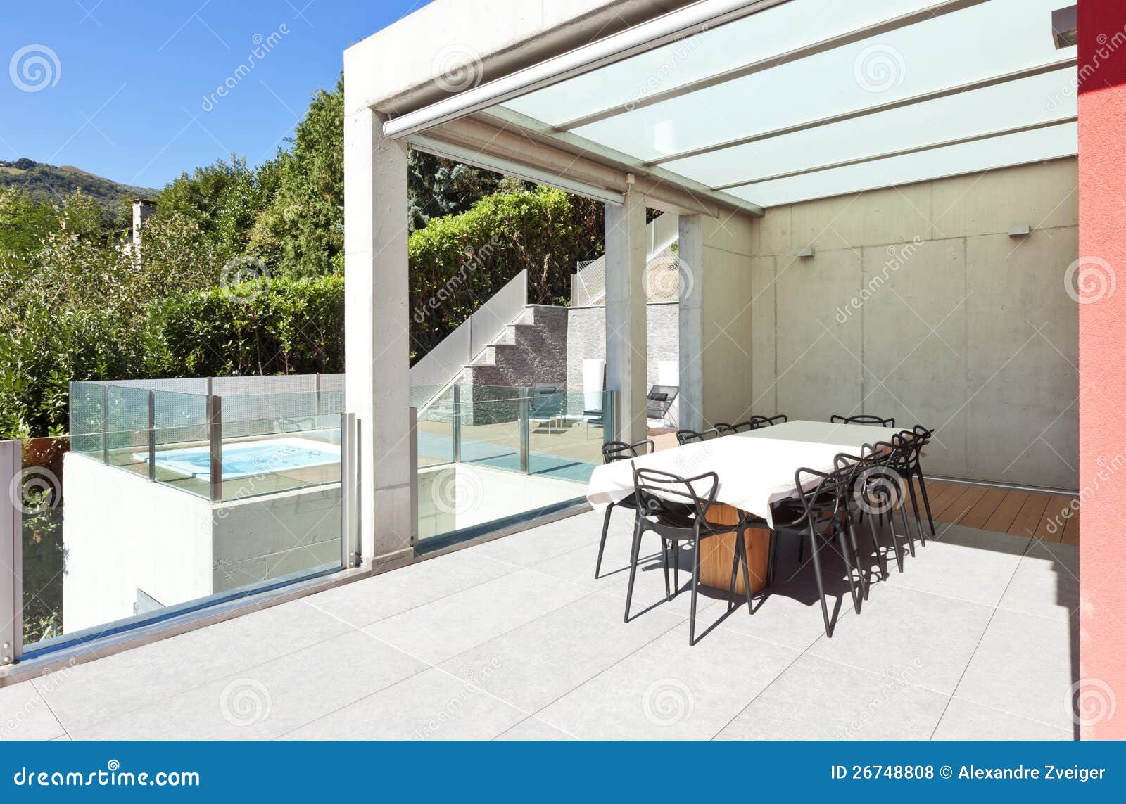 Beautiful house, patio stock photo. Image of luxury, patio - 26748808