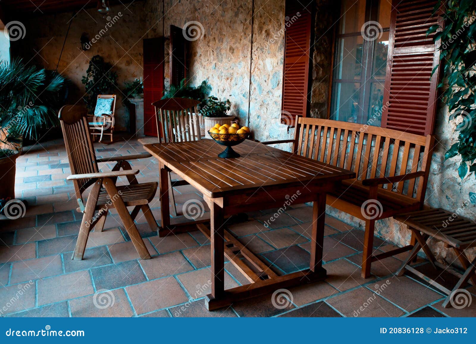 Beautiful House Terrace stock photo. Image of oranges - 20836128