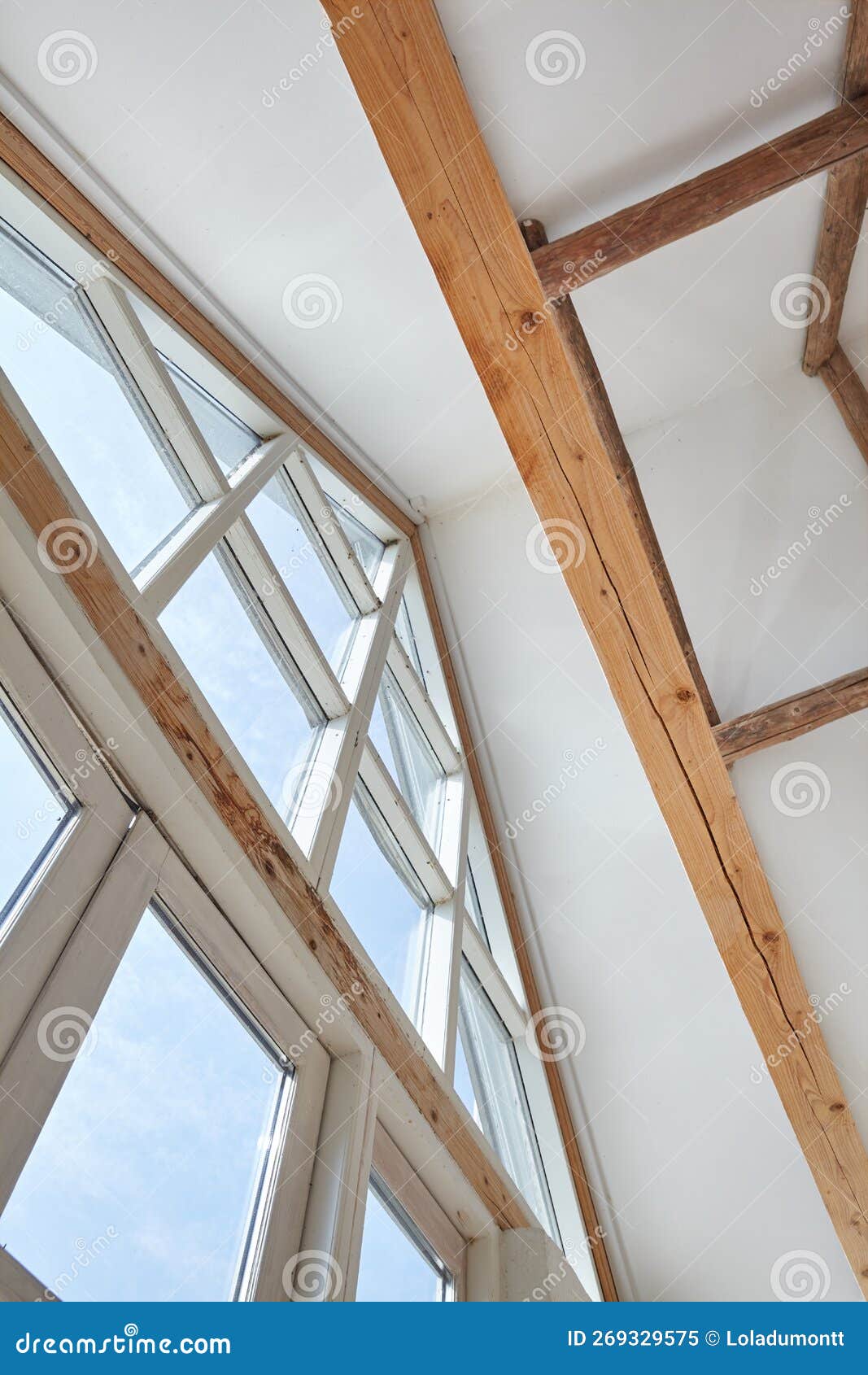 Beautiful and Huge Bay Window in an Authentic House Stock Image - Image ...