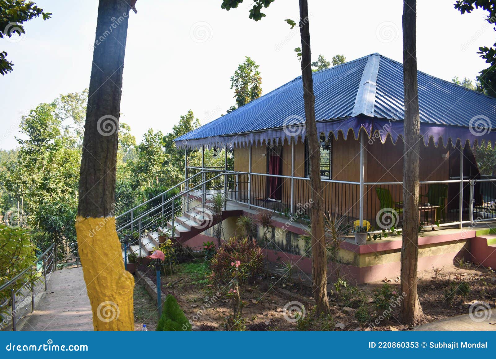 A Beautiful Hut in between a Forest Made with Natural Elements Stock ...