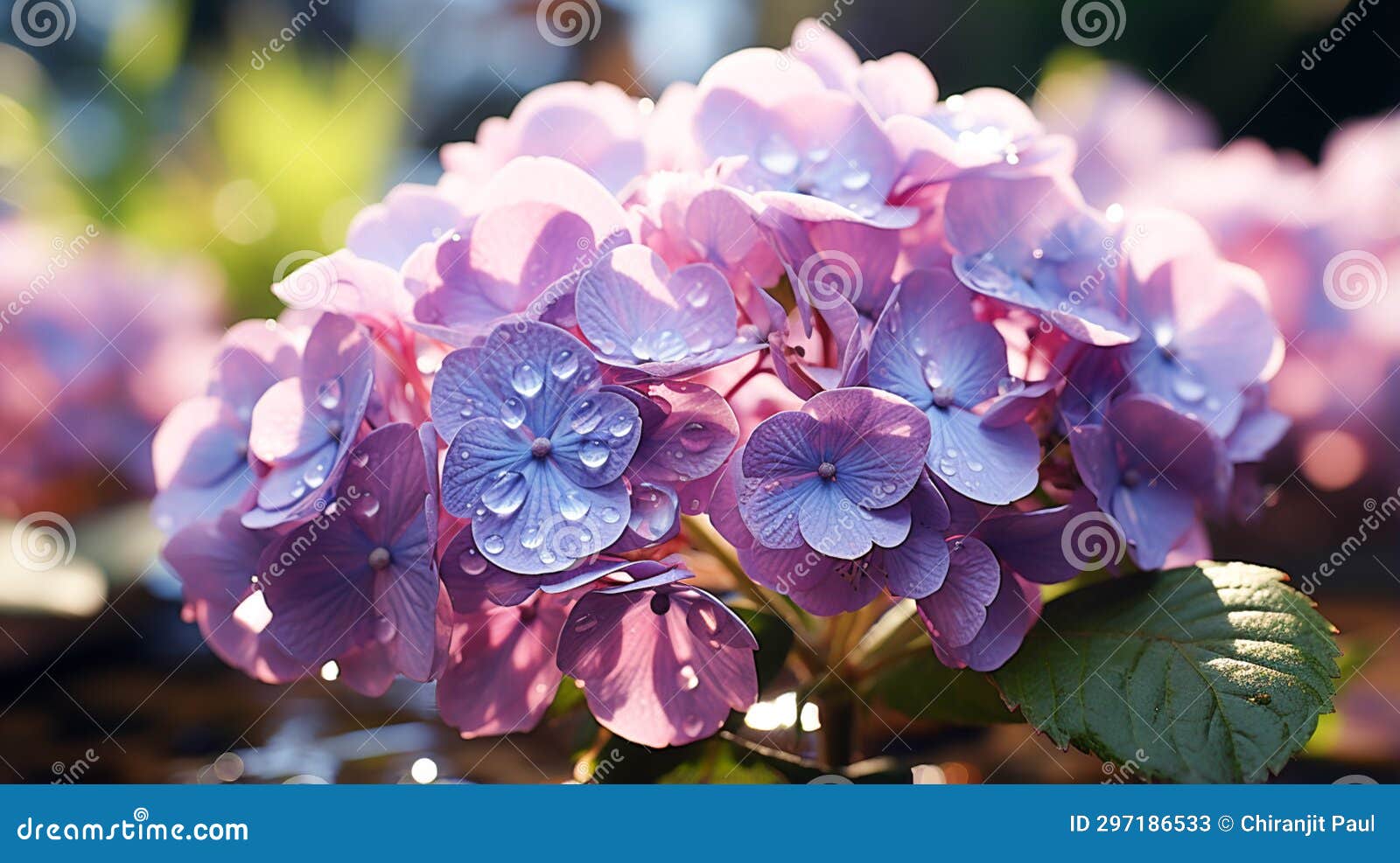 Beautiful Hydrangea Flower in a Natural Garden Stock Image - Image of ...
