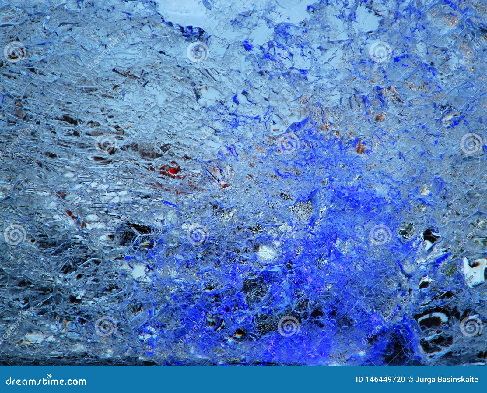 Beautiful Ice with Blue Color, Lithuania Stock Photo - Image of ...