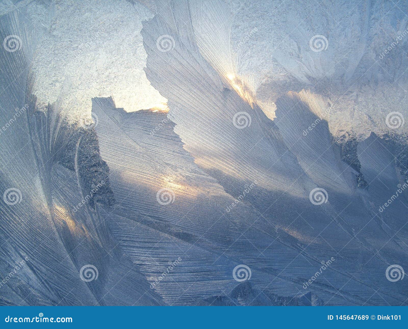 Beautiful Ice Pattern and Sunlight Stock Image - Image of macro ...