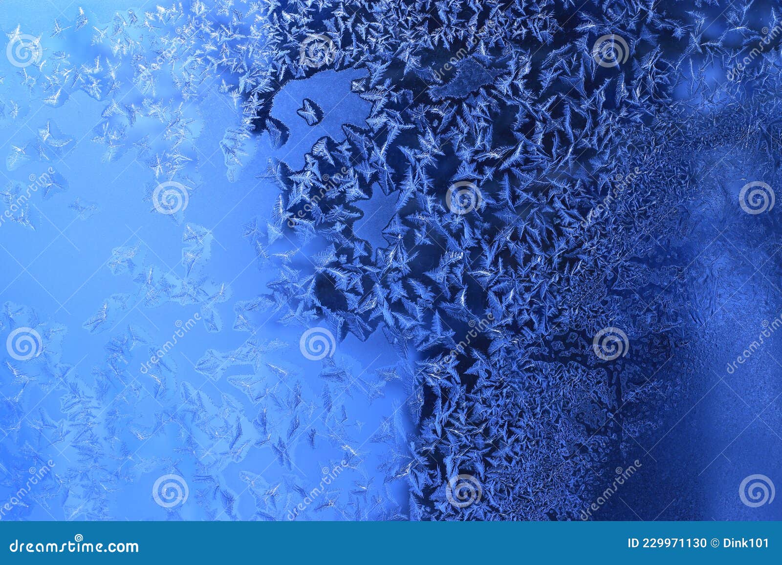 Beautiful Ice Pattern on Window Glass, Close-up Natural Texture Stock ...