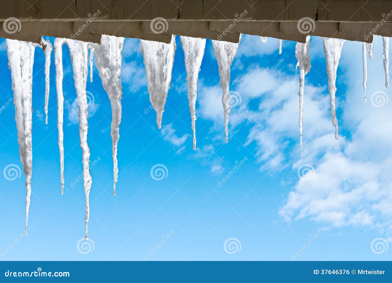 Beautiful icicles stock photo. Image of white, transparent - 37646376