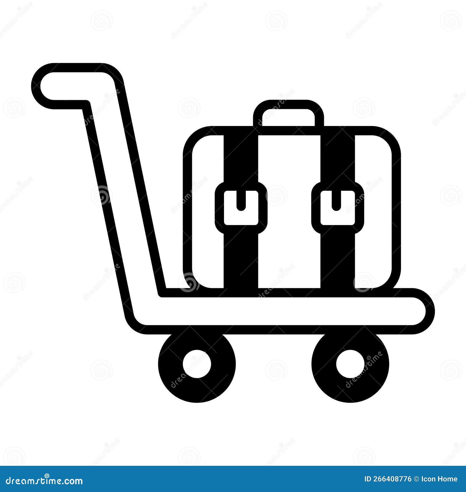 Beautiful Icon of Luggage Cart, Luggage Trolley Vector Stock Vector ...