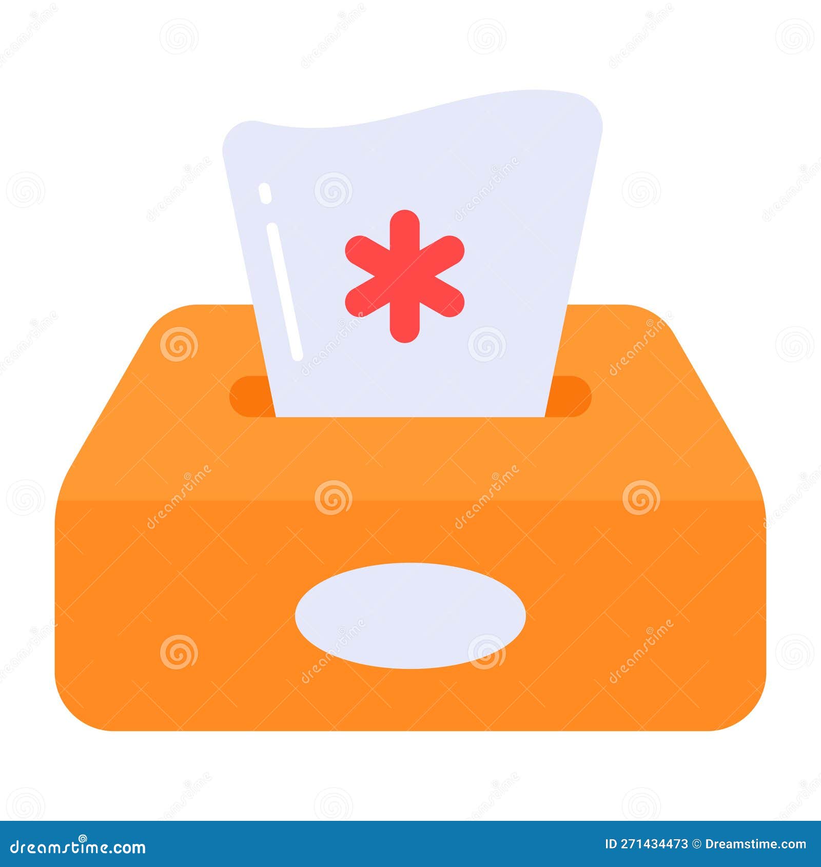 Beautiful Icon of Tissues Box, Hygiene Accessory in Editable Style ...