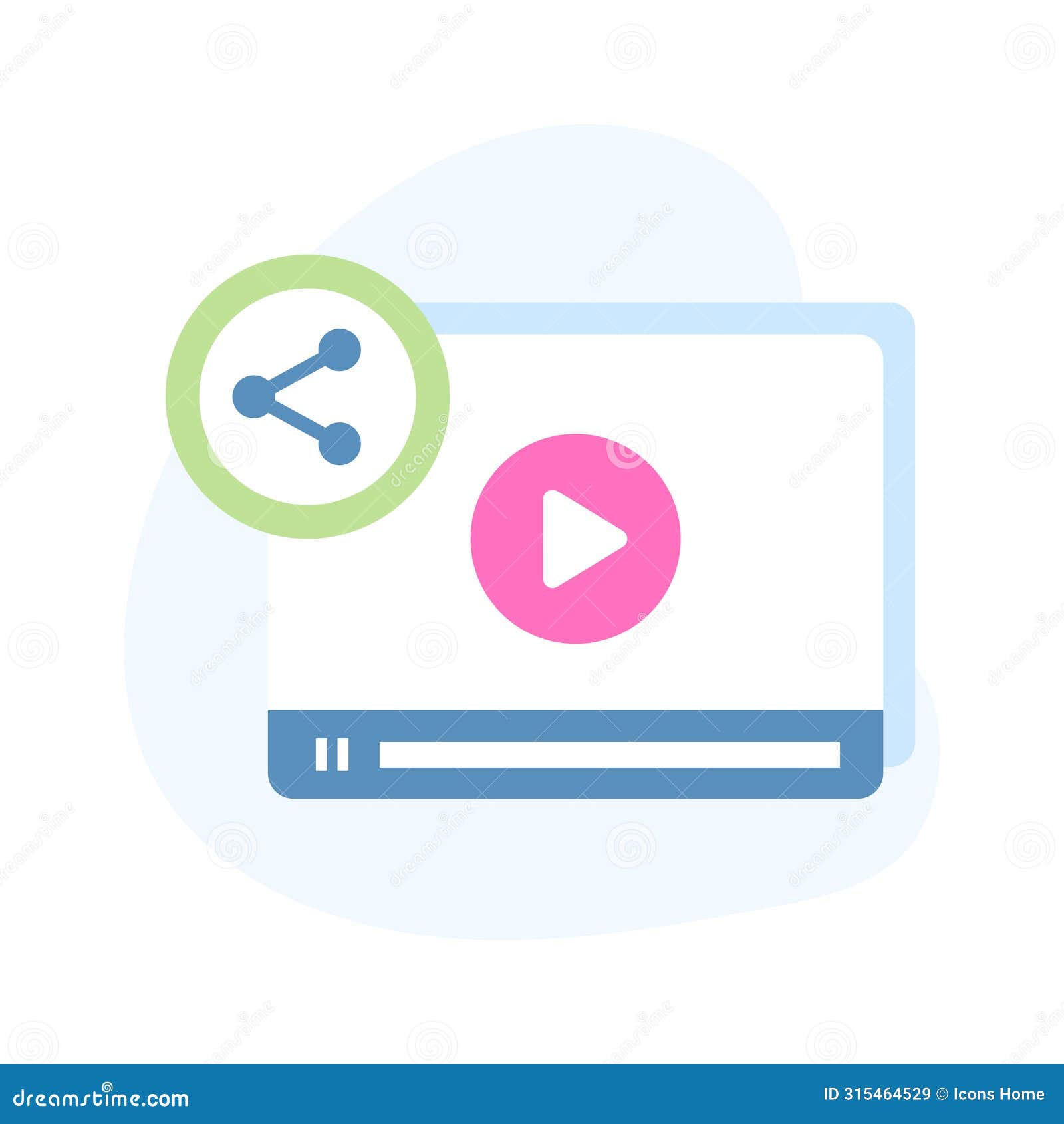 A Beautiful Icon of Video Sharing, Editable Vector Stock Vector ...