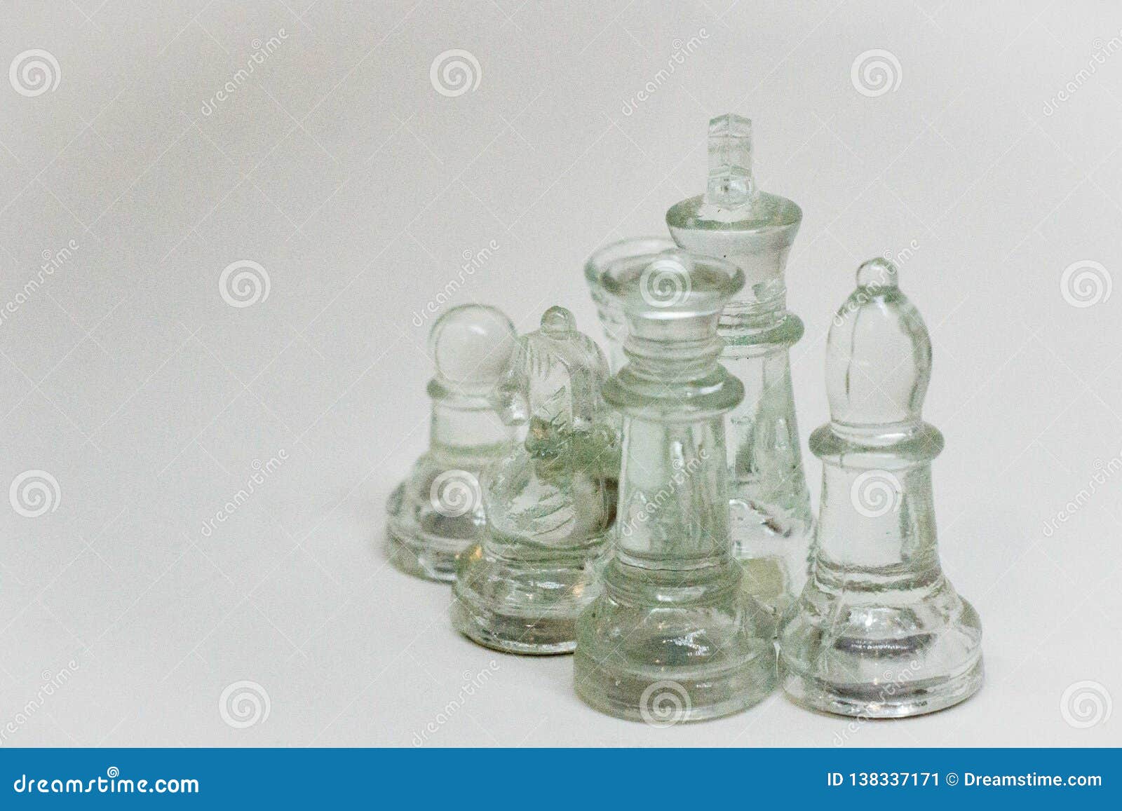 Dramatic, Chess Pieces on a White Background Stock Image - Image of ...