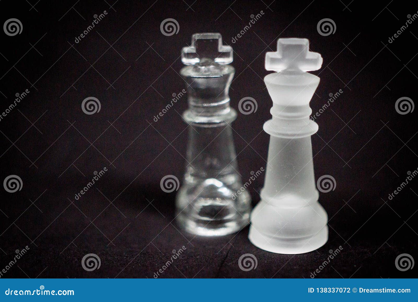 Dramatic, Twin King Chess Pieces on a Black Background Stock Photo ...