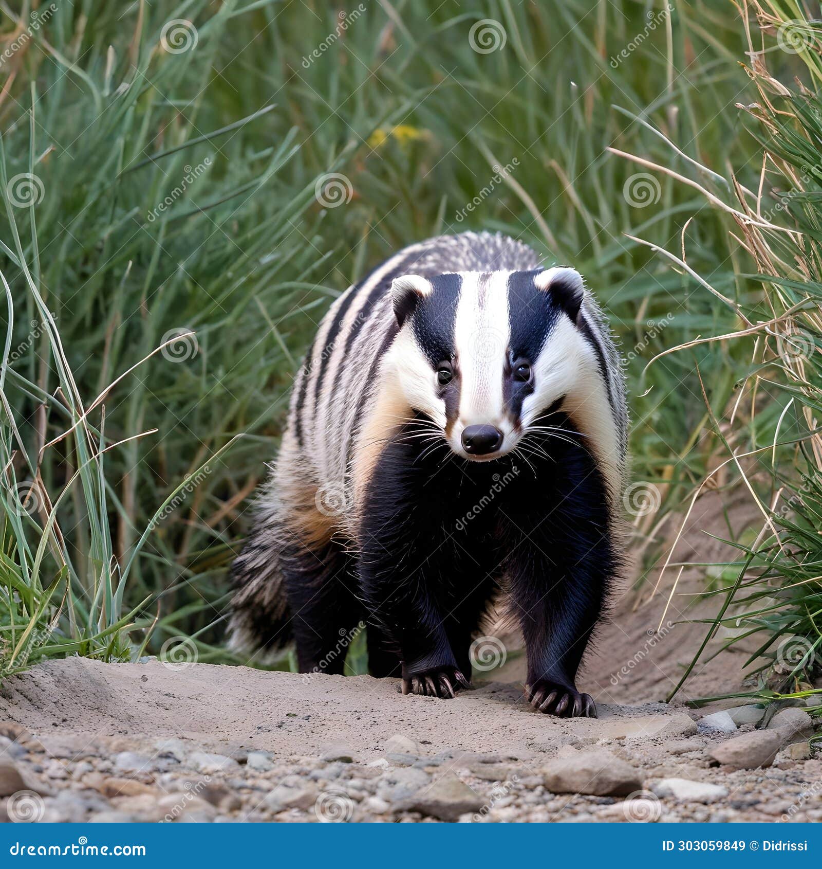 A Beautiful Illustration of an American-badger Stock Illustration ...