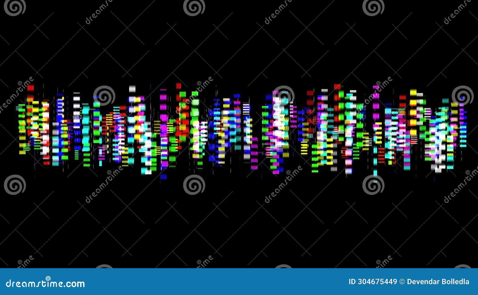 Beautiful Illustration of Colorful Sound Waves on Plain Black ...