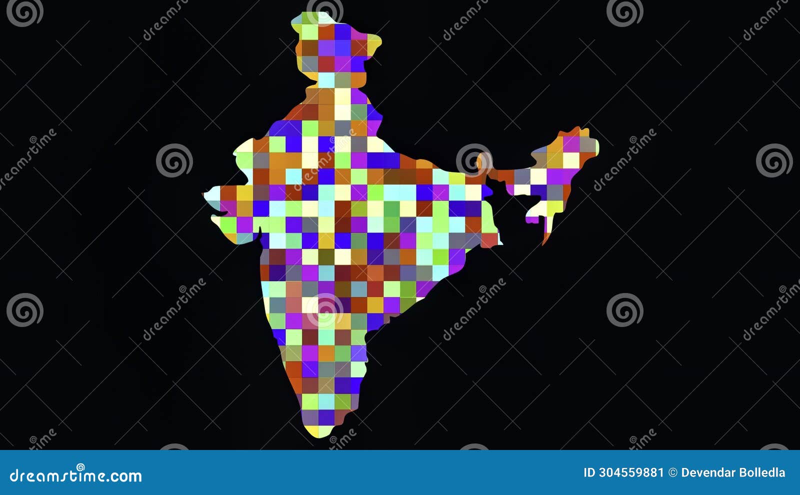 Beautiful Illustration of Colorful Square Particles on Plain Black ...